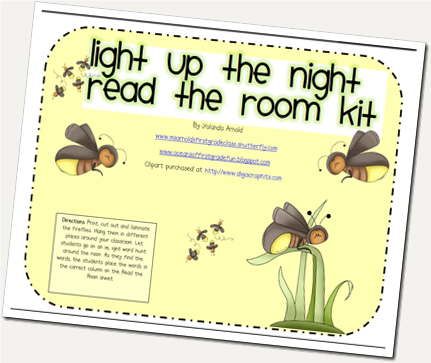 Oceans of First Grade Fun: Light Up the Night Read the Room Kit